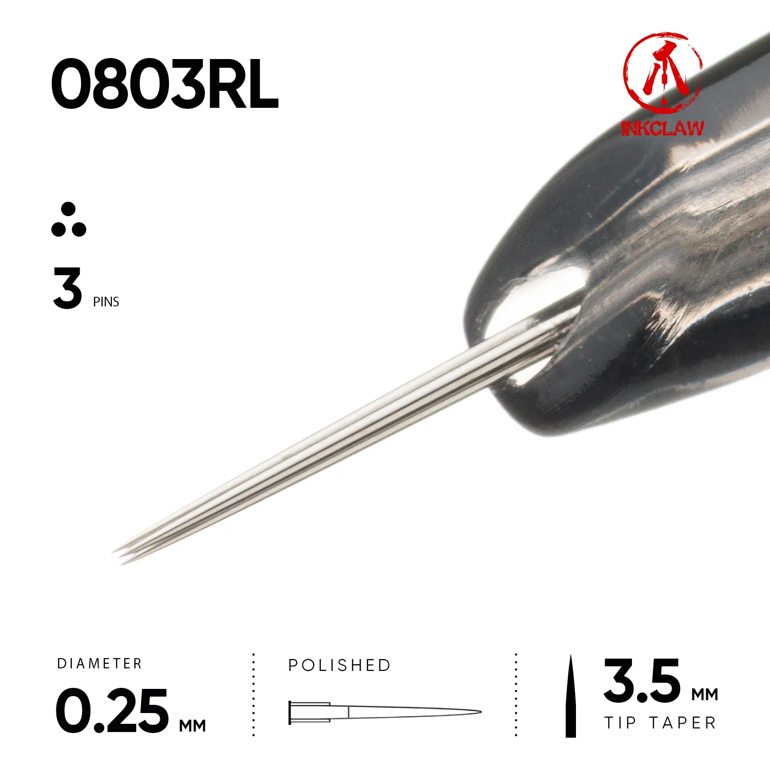 3RL Round Liner Tattoo Needles Cartridges | Inkclaw Tattoo Supply