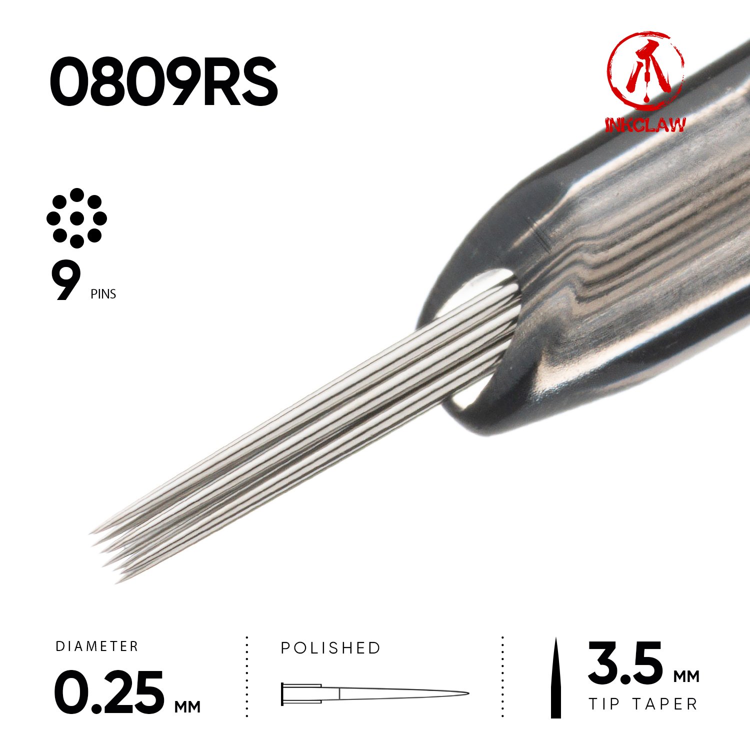 9RS Round Shader Tattoo Needles Cartridges | Inkclaw Tattoo Supply