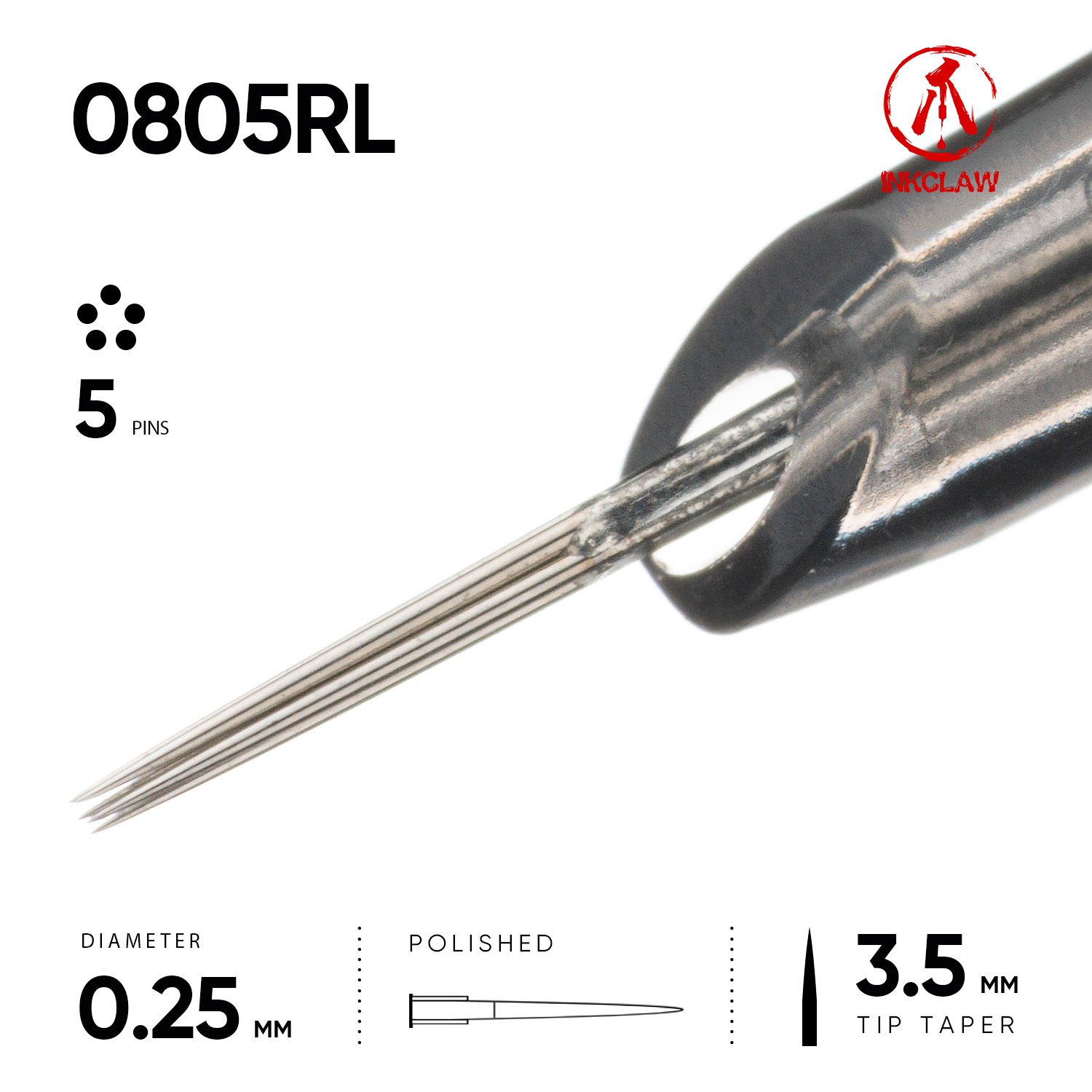 5RL Round Liner Tattoo Needles Cartridges | Inkclaw Tattoo Supply