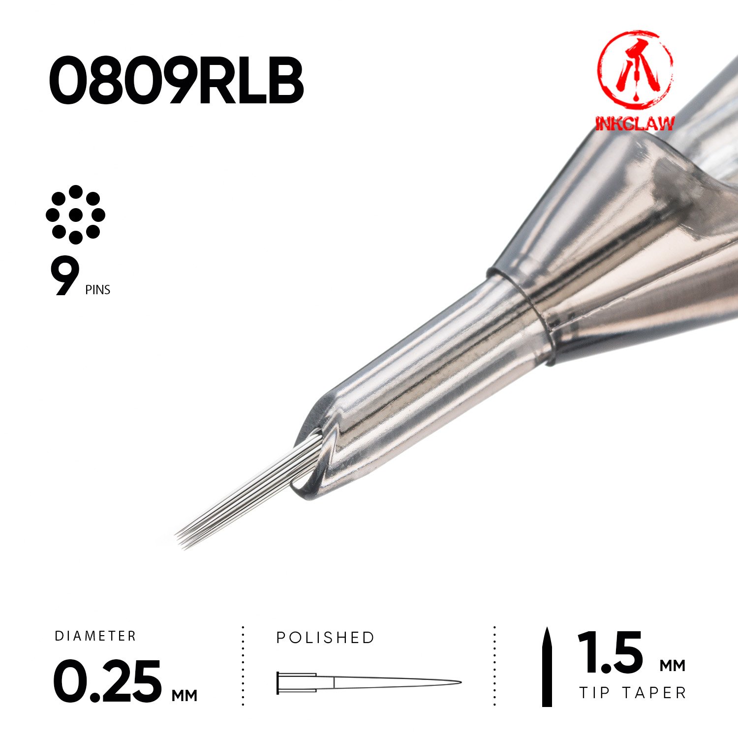 Bold 9 Round Liner Tattoo Needles Cartridges | Inkclaw Tattoo Supply