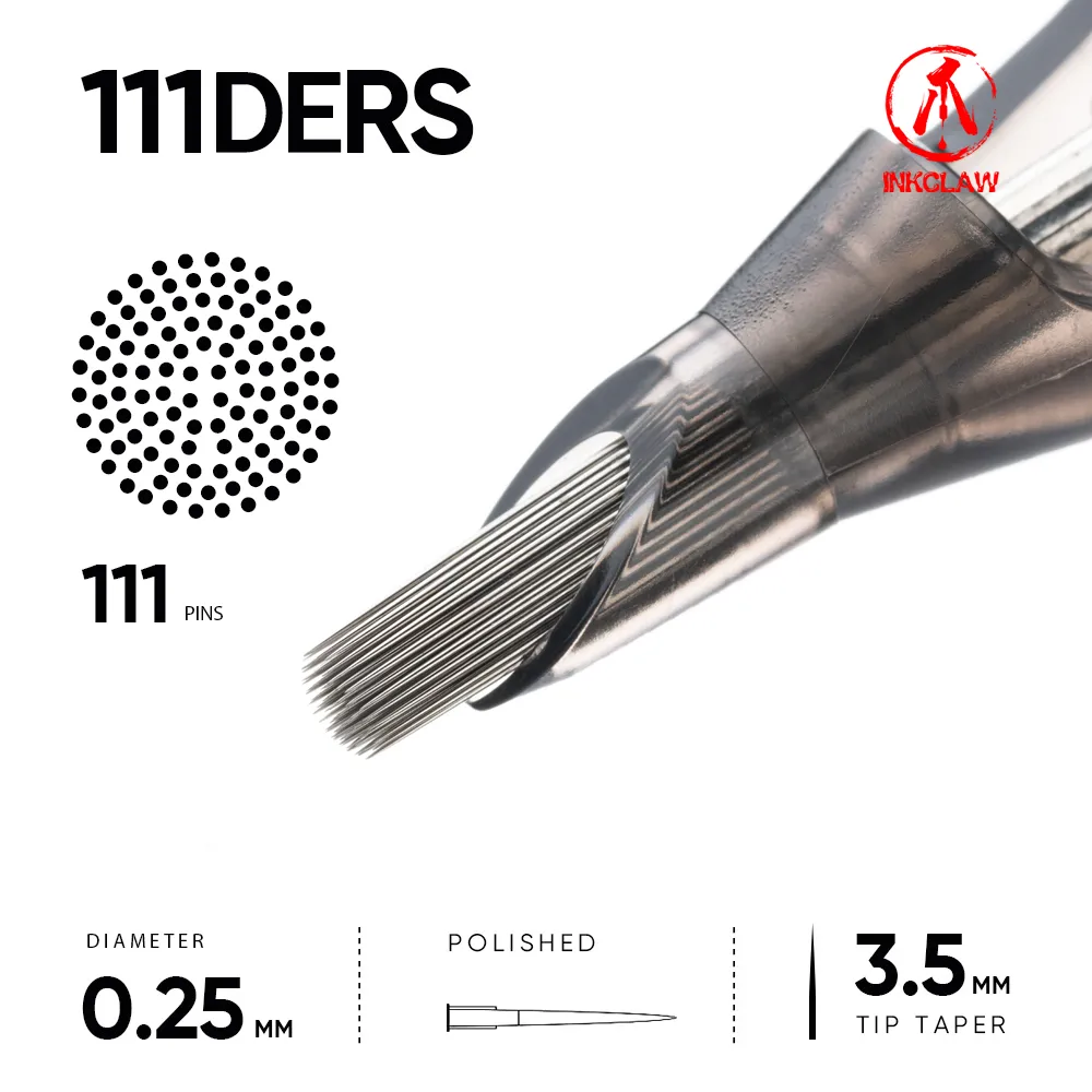 Inkclaw 111 Domed Edge Round Shader Tattoo Needles Cartridges