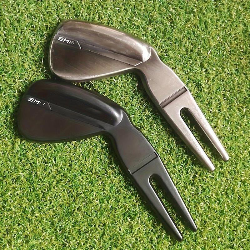 Golf Pitch Mark Tool, 2 Counts/set Zinc Alloy Golf Pitch Mark Tool