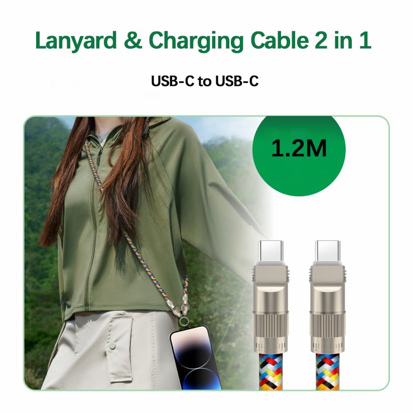 🔥🔥2-in-1 Mobile Phone Lanyard & Charging Cable, compatible with USB-C ...