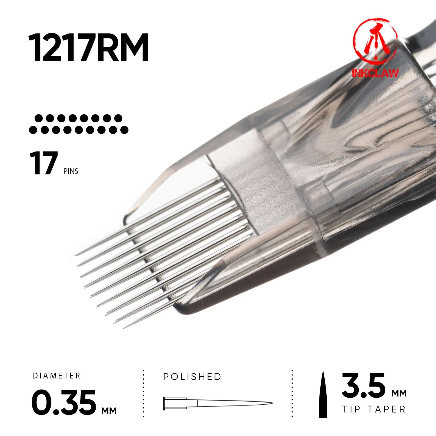 Inkclaw 17RM Round Magnum | Cuverd Magnum | Soft Edge Magnum Cartridge