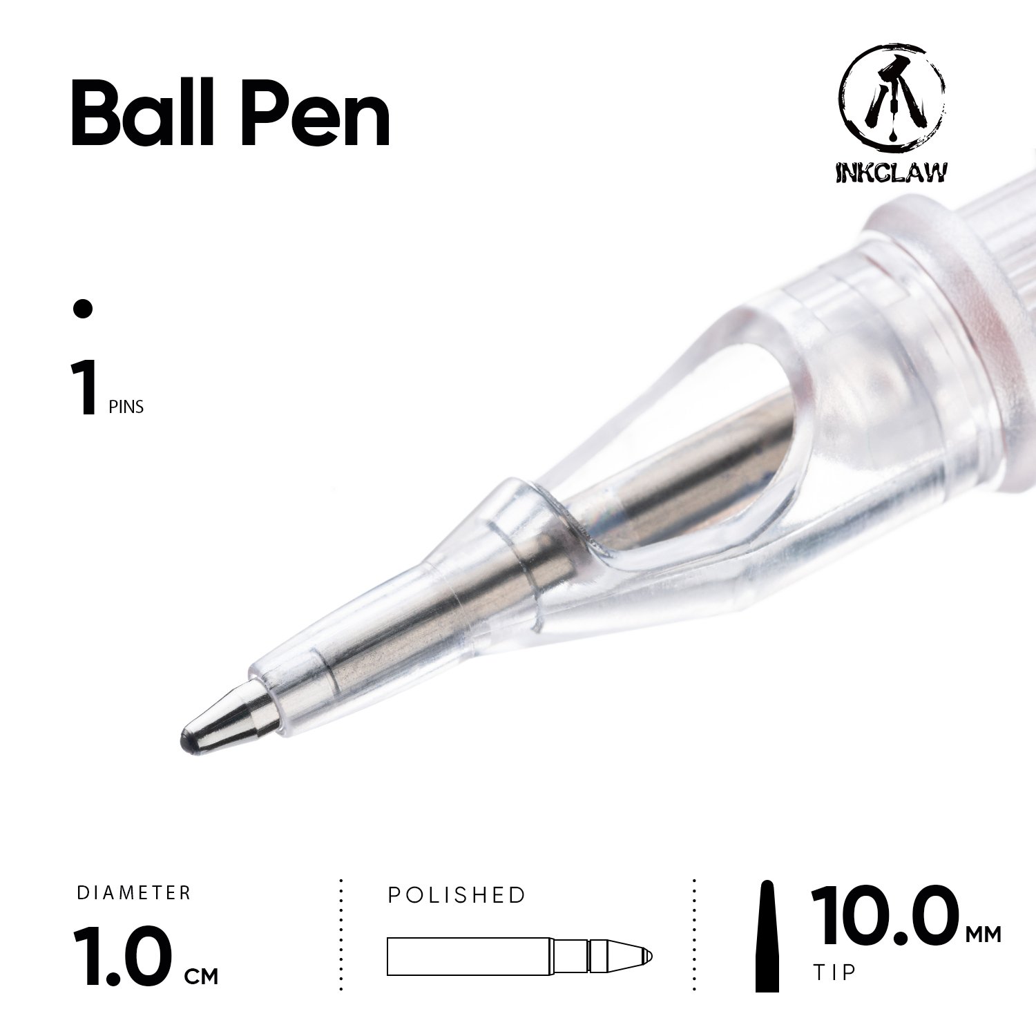 Inkclaw Ballpoint Pen Cartridge | Dotwork Ink Drawing Tattoo Cartridges