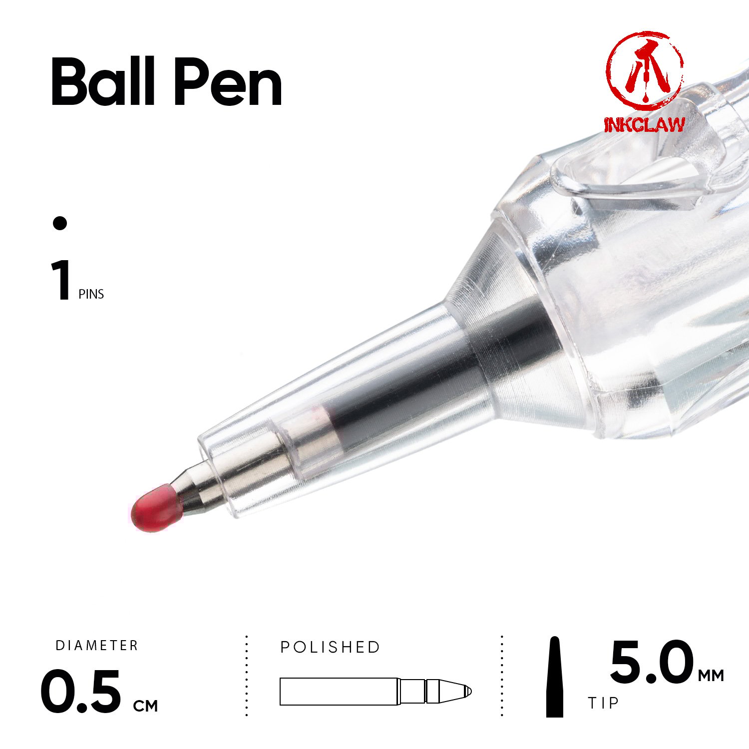 Inkclaw Ballpoint Pen Cartridge | Dotwork Ink Drawing Tattoo Cartridges