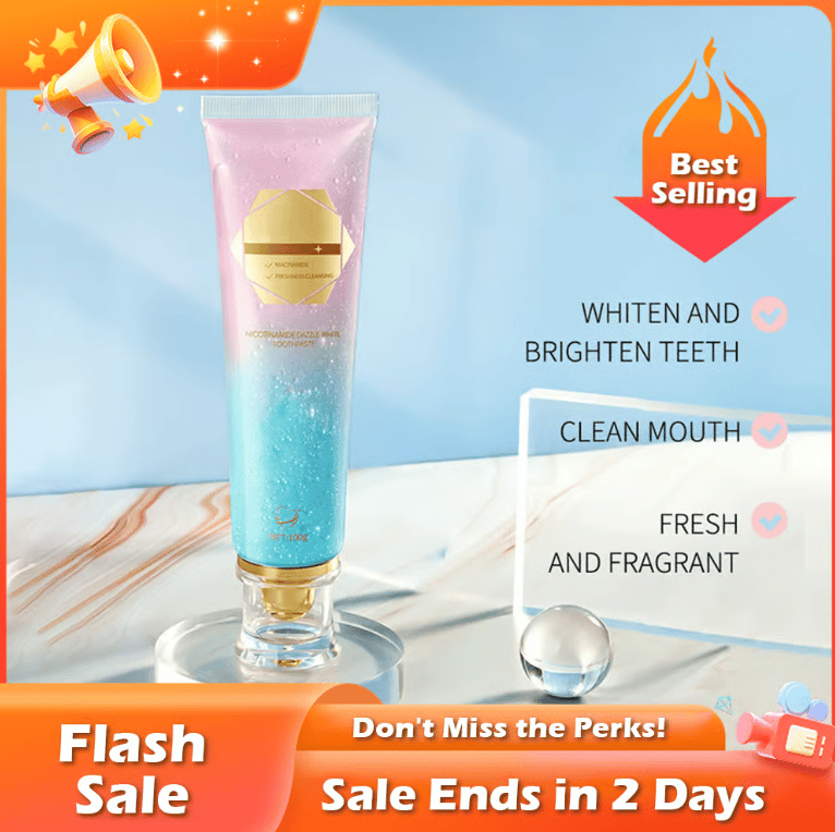 🏆Flash Sale⚡ 50K+ SOLD! Almost Gone-💥🦷 Niacinamide Whitening Toothpaste ，Best gifts